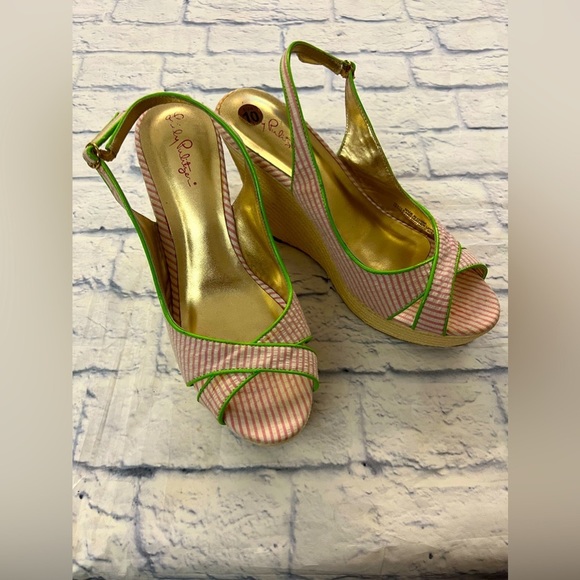 Lilly Pulitzer | Shoes | Lilly Pulitzer Sz Picture Perfect Wedge In ...